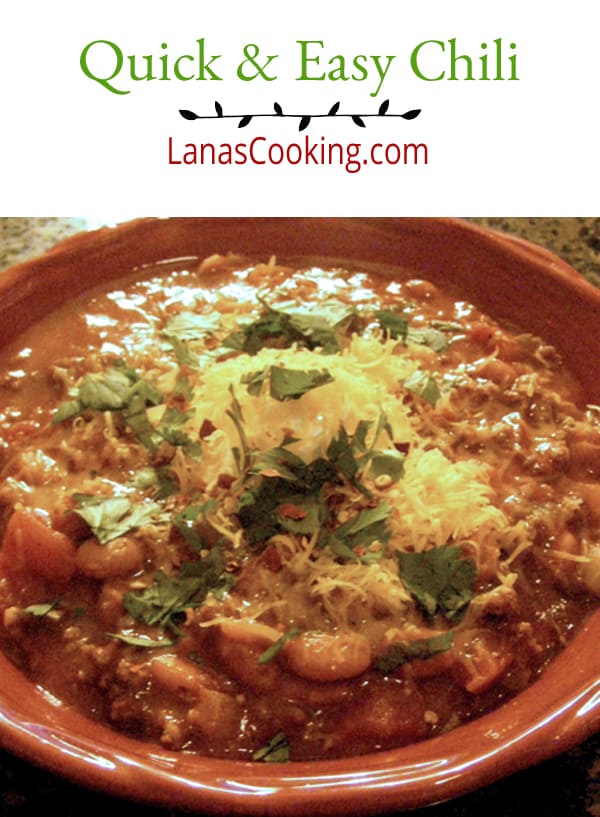 Quick and Easy Chili Recipe from Never Enough Thyme