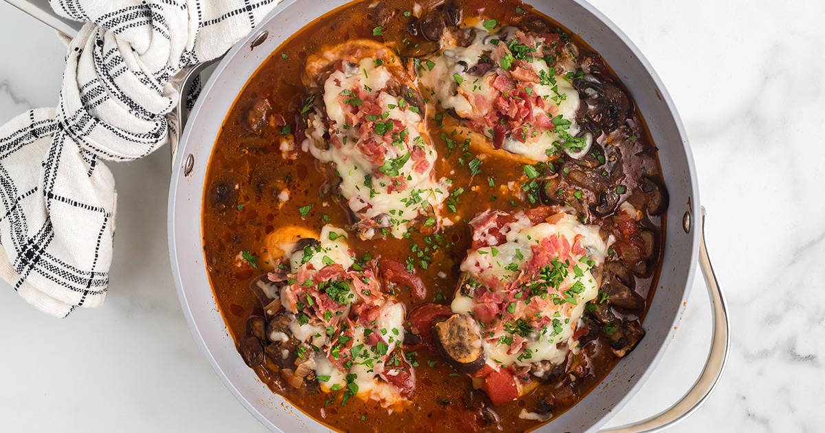 Bistro Chicken with Cheese and Bacon Recipe - Lana’s Cooking