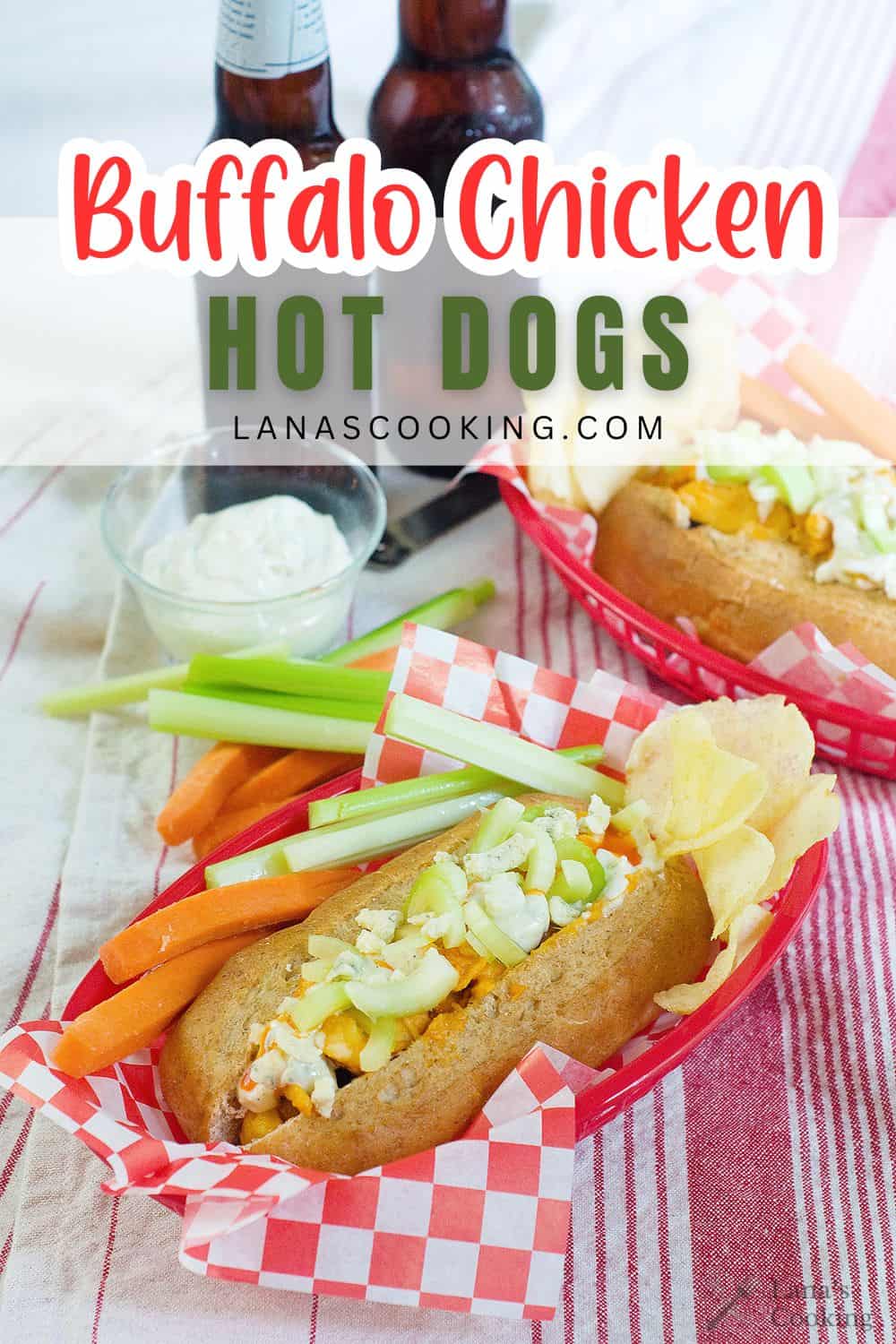 Buffalo Chicken Hot Dogs Recipe - Lana’s Cooking