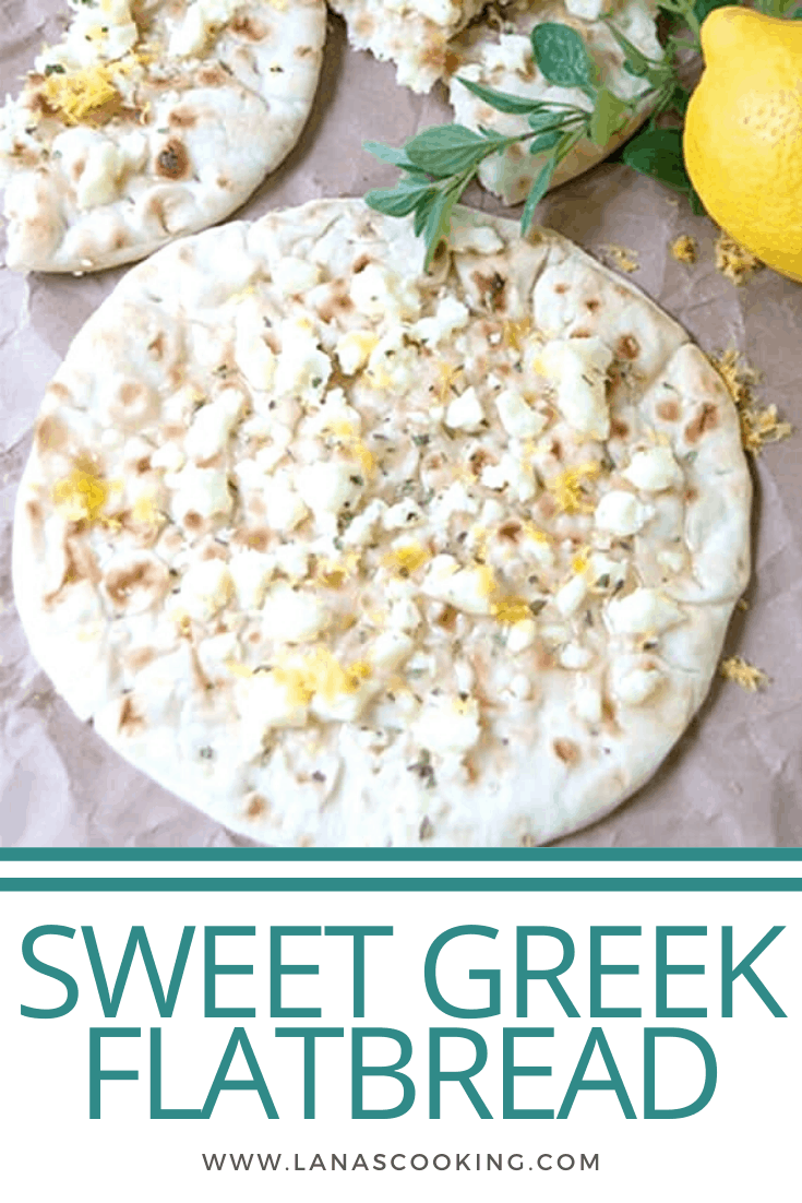 Sweet Greek Flatbread, a warm light dessert treat | Lana’s Cooking
