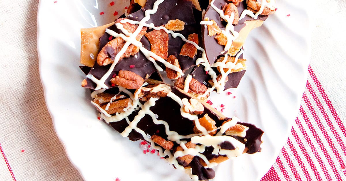 Bacon and Pecan Topped Toffee Recipe - Lana’s Cooking