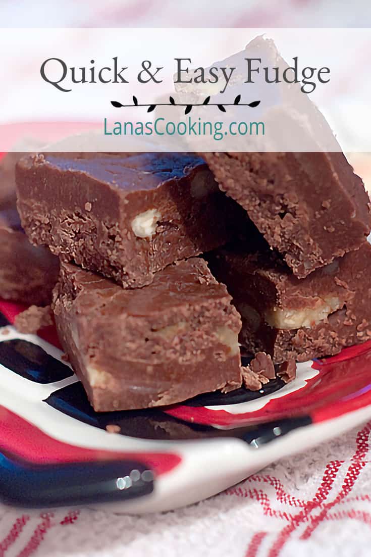 Easy 5 Minute Microwave Fudge Recipe - Lana's Cooking