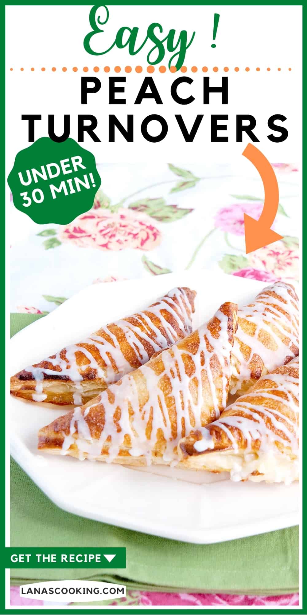 Easy Peach Turnovers with Puff Pastry from Lana's Cooking