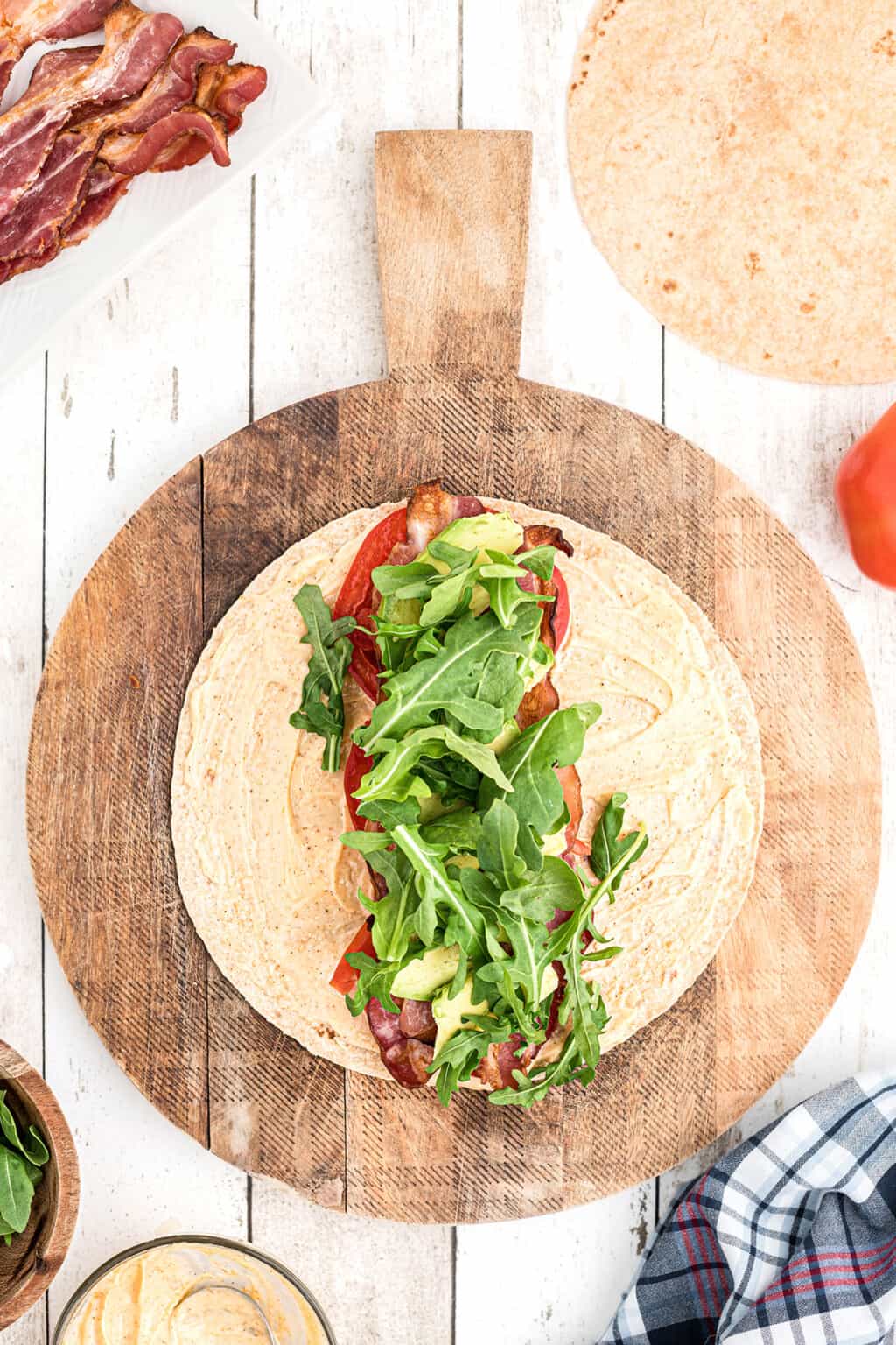 BLAT (Bacon, Lettuce, Avocado, Tomato) Wraps Recipe - Lana’s Cooking