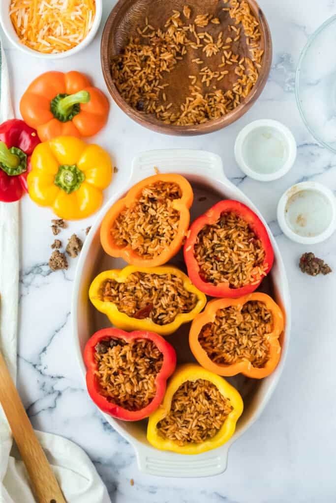 Easy Stuffed Bell Peppers Recipe - Lana’s Cooking