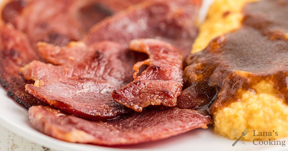 Country Ham with Red Eye Gravy Recipe - Lana's Cooking