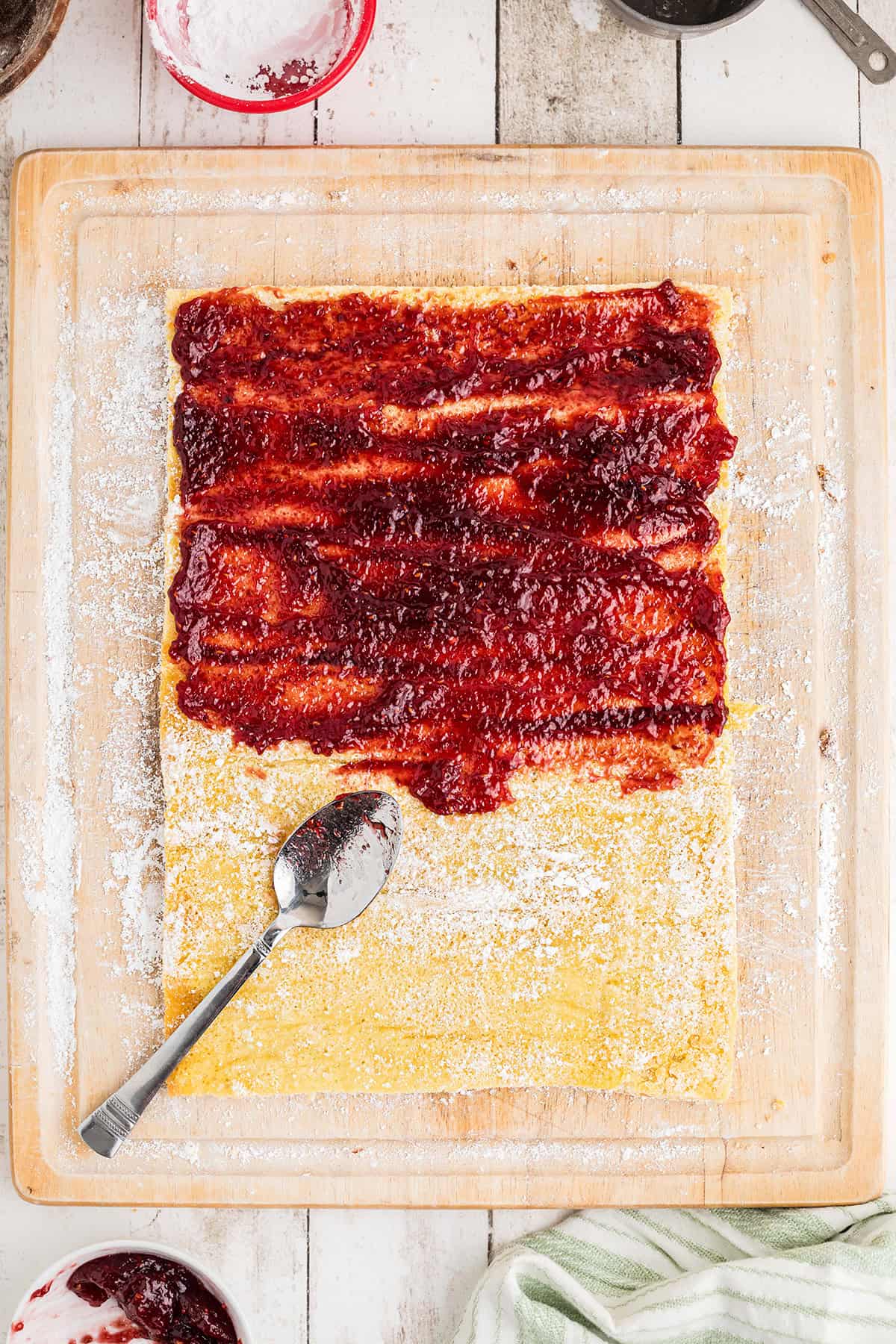 Raspberry Filled Jelly Roll Recipe - Lana’s Cooking