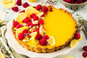 Lemon Raspberry Tart Recipe - Lana's Cooking
