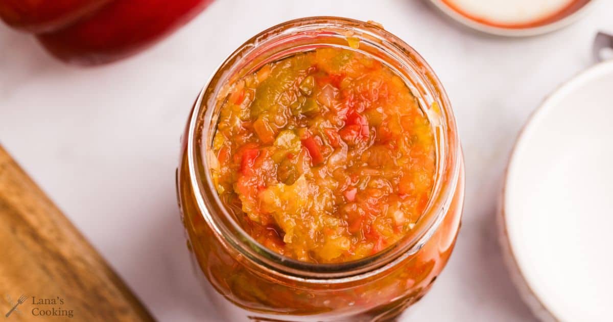 Homemade Sweet Pepper Relish Canning Recipe - Lana's Cooking