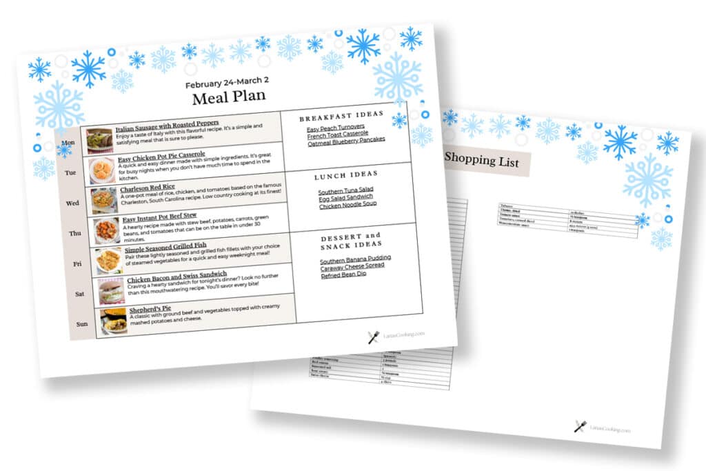 Weekly Meal Plan for February 24-March 2 - Lana's Cooking