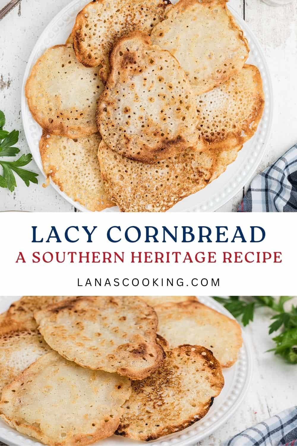 Thin and Crispy Lacy Cornbread Recipe - Lana's Cooking